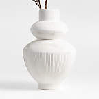 Les Crêtes White Textured Vase 18" by Athena Calderone + Reviews ...