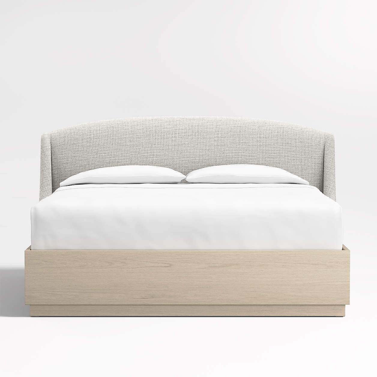 Lafayette 48" Weave Mist Grey Upholstered King Headboard with Batten ...