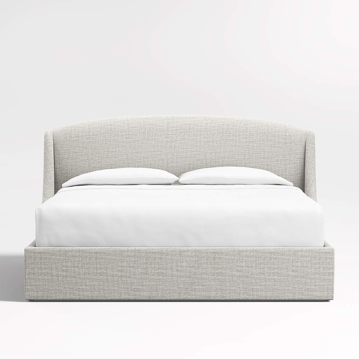 Lafayette 48" Weave Mist Grey Upholstered King Headboard with Storage ...