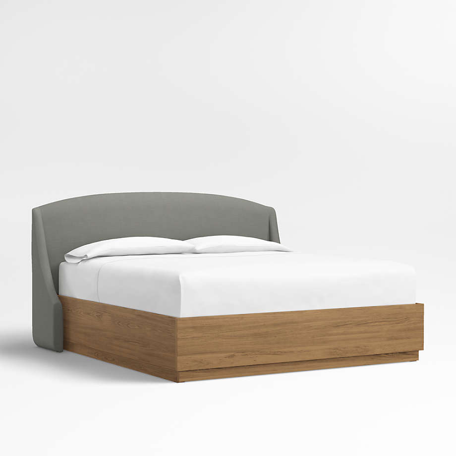 Lafayette 48" Linen Graphite Grey Upholstered King Headboard with ...