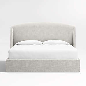 Upholstered wing bed store