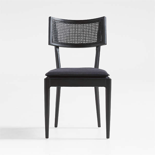 Paolo Black Wood Dining Chair + Reviews | Crate & Barrel