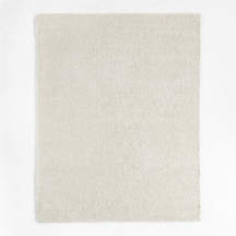 Lille Performance Solid Bouclé Ivory Area Rug 10'x14' + Reviews | Crate ...