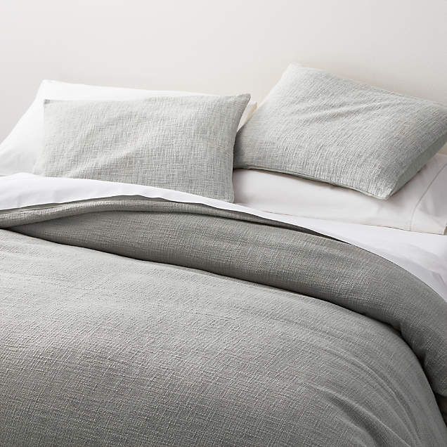 Lindstrom Cotton Grey Euro Sham + Reviews | Crate & Barrel
