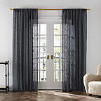 Lindstrom Storm Grey Organic Cotton Sheer Window Curtain Panel | Crate ...