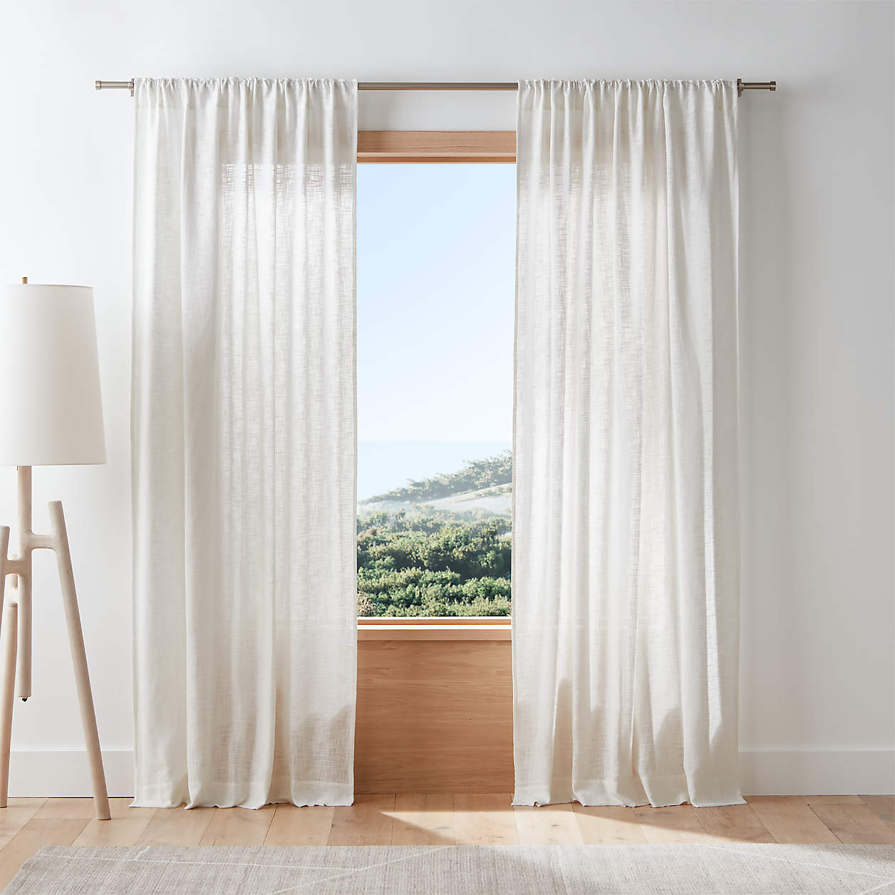 Lindstrom Organic Cotton Woolen Ivory Curtain Panel 52"x84" + Reviews ...