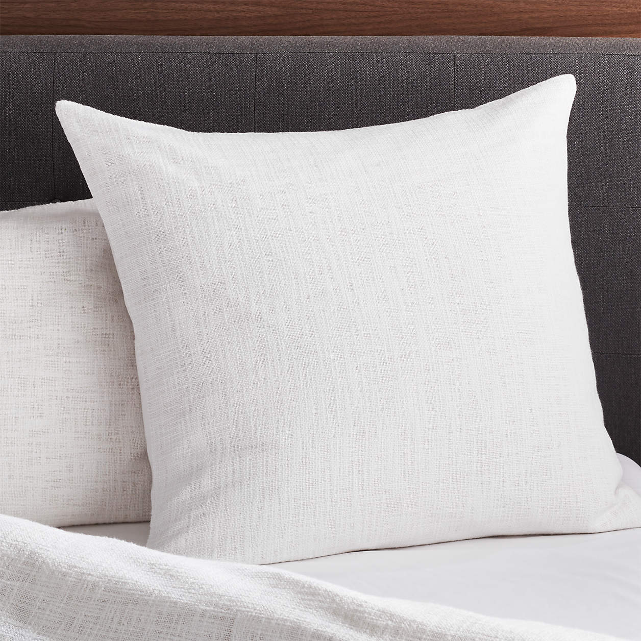 Lindstrom Cotton White Standard Sham | Crate & Barrel