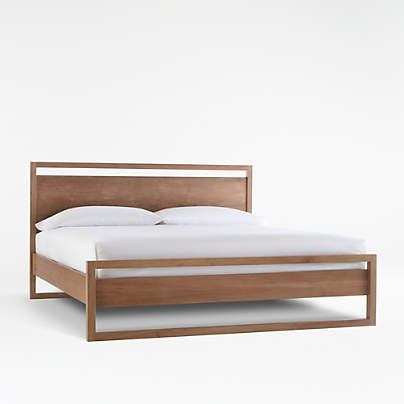 Leavitt Natural Oak Wood Bed | Crate & Barrel