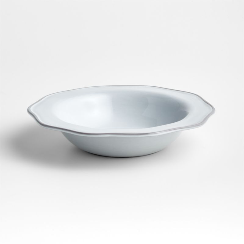 Lira White Porcelain Low Bowl | Crate & Barrel