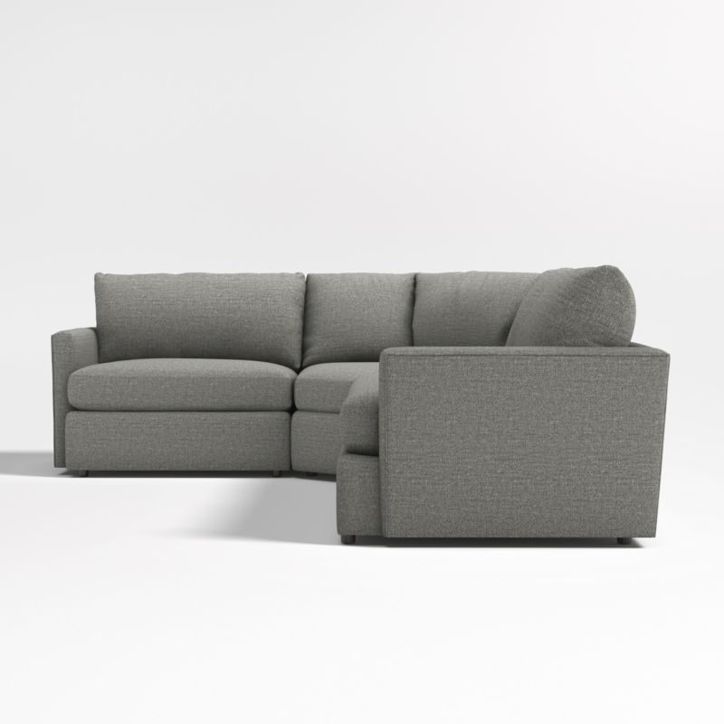 Lounge 3-Piece Wedge Sectional Sofa + Reviews | Crate & Barrel