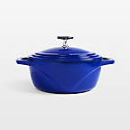 Lodge USA Enamel 4.5-Qt. Cast Iron Dutch Oven in Smooth Sailing Blue ...