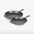 Lodge Chef Collection Skillets, Set of 2 + Reviews | Crate & Barrel