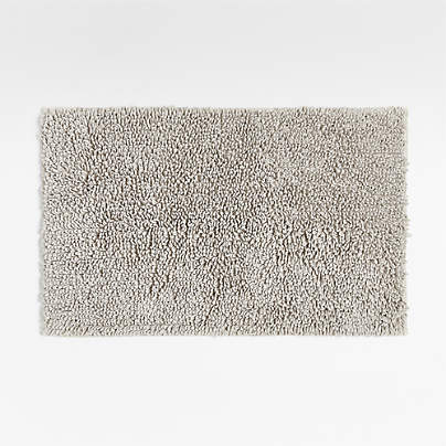 Rylan Organic Cotton Silver Bath Mat 24"x60" + Reviews | Crate & Barrel ...