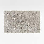 Loop Organic Cotton Silver Bath Mat + Reviews | Crate & Barrel