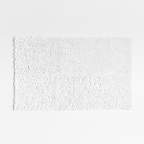 Loop Organic Cotton White Bath Mat + Reviews | Crate & Barrel