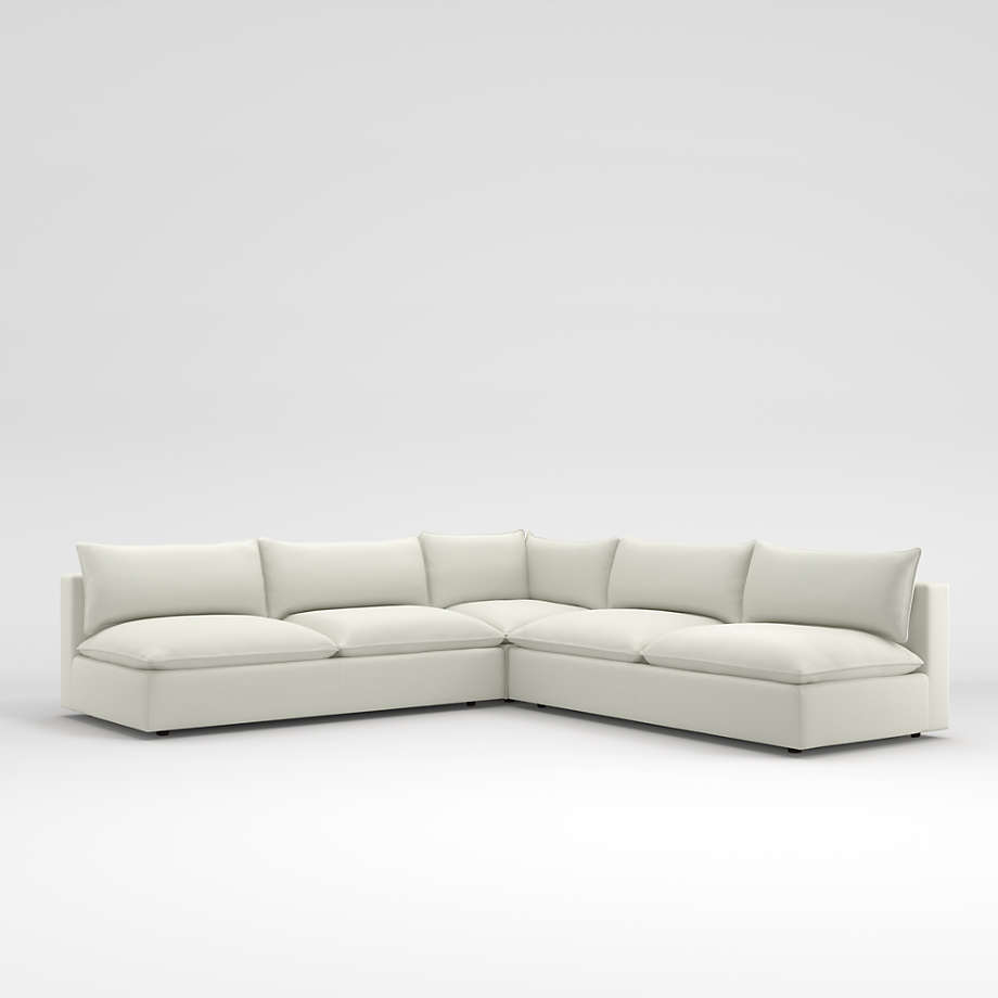 Lotus Deep Modular 3-Piece Low Corner Sectional | Crate and Barrel