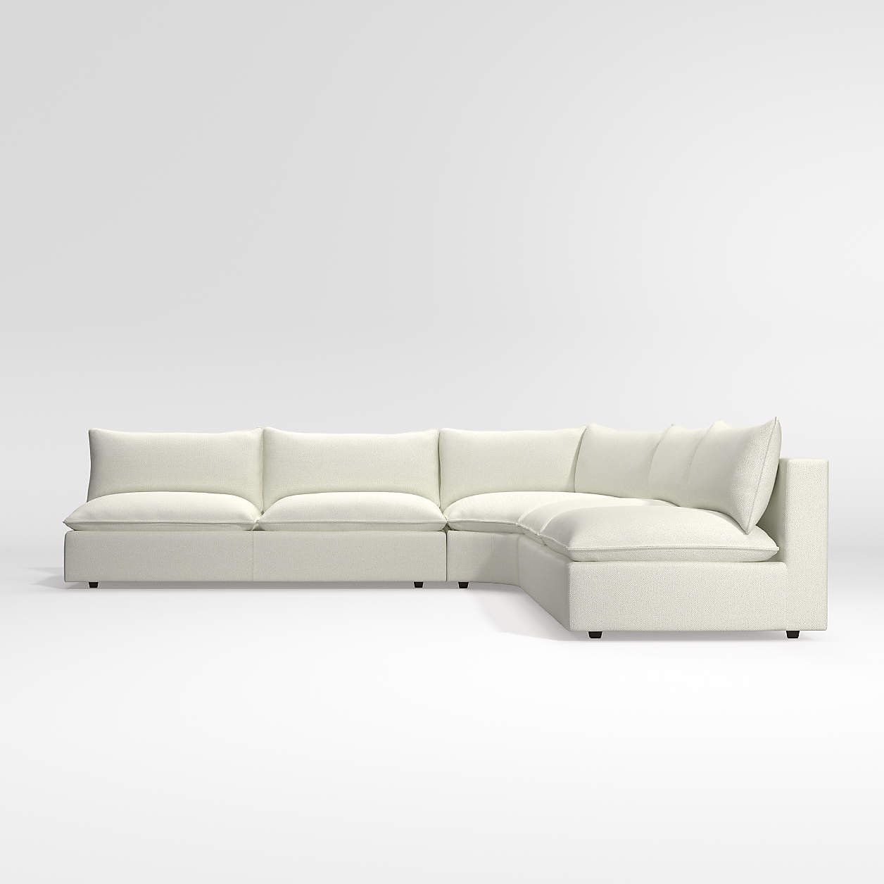 Lotus Deep 3-Piece Wedge Sectional Sofa | Crate & Barrel