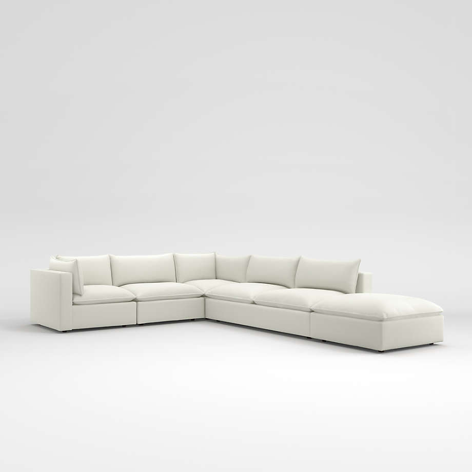 Lotus Deep Modular 5-Piece Sectional Sofa + Reviews | Crate & Barrel