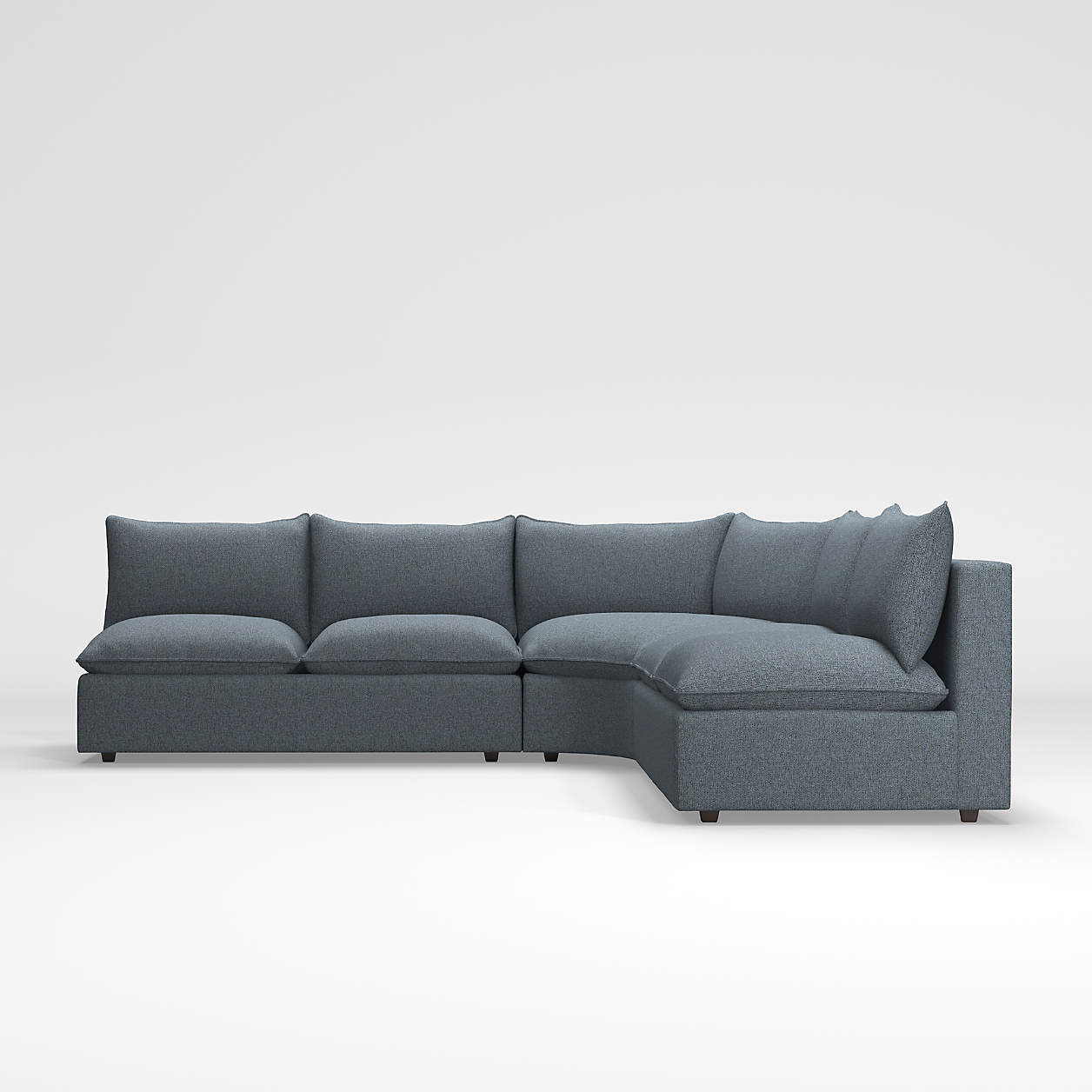 Lotus 3-Piece Wedge Sectional Sofa + Reviews | Crate & Barrel