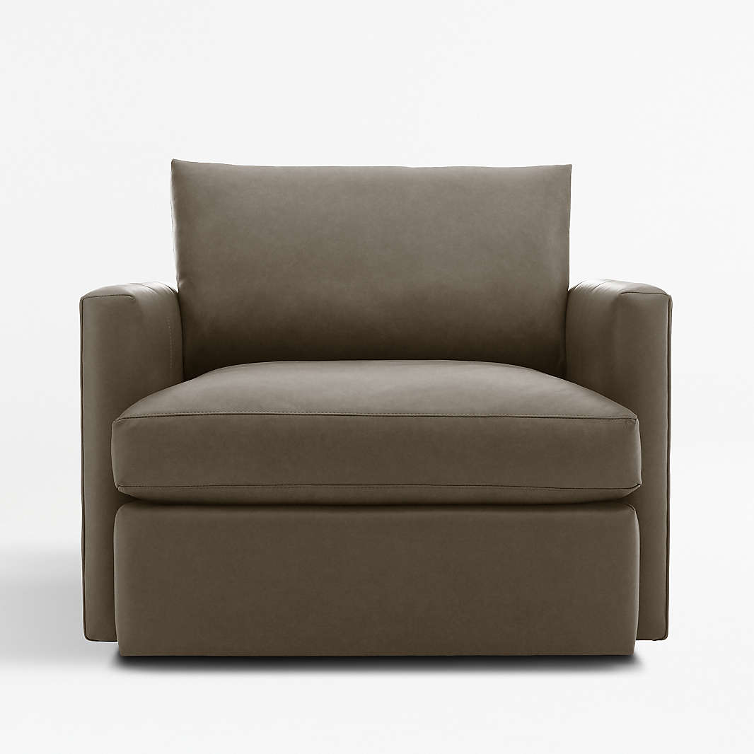 Leather Swivel Chairs for the Home | Crate & Barrel