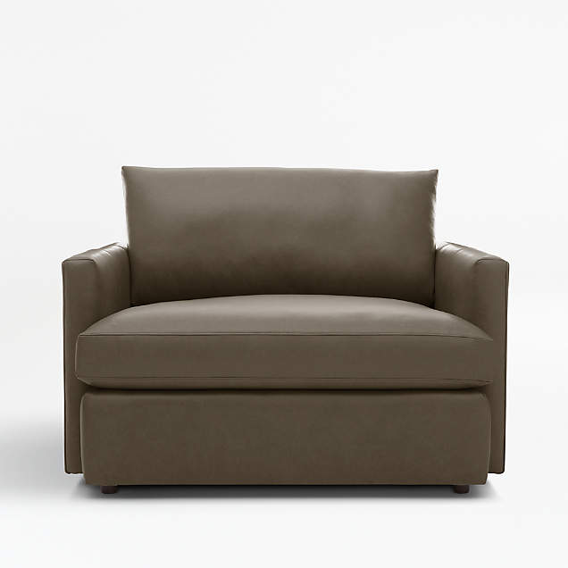 Lounge Leather Left Arm Chair | Crate & Barrel