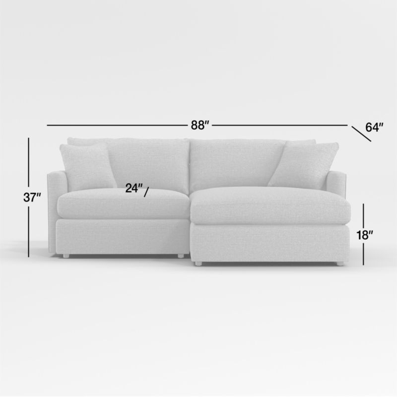 Lounge 2-Piece Small-Space Sectional Sofa with Right-Arm Storage Chaise ...