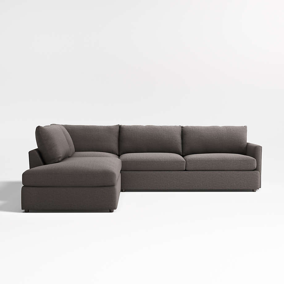 Lounge 3-Piece Left-Arm Bumper Sectional Sofa + Reviews | Crate & Barrel