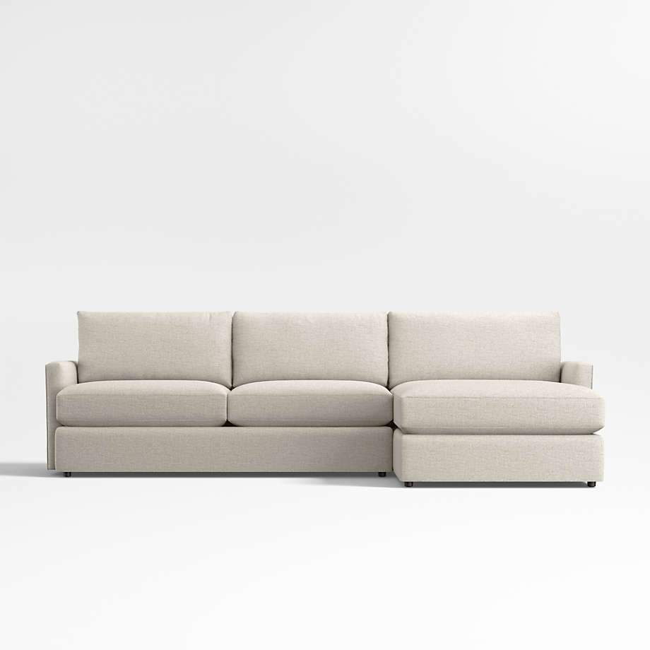 Lounge Classic 2-Piece Sectional Sofa with Storage Chaise | Crate & Barrel