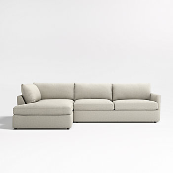 Lounge 2-Piece Sectional Sofa with Chaise Lounge + Reviews | Crate & Barrel