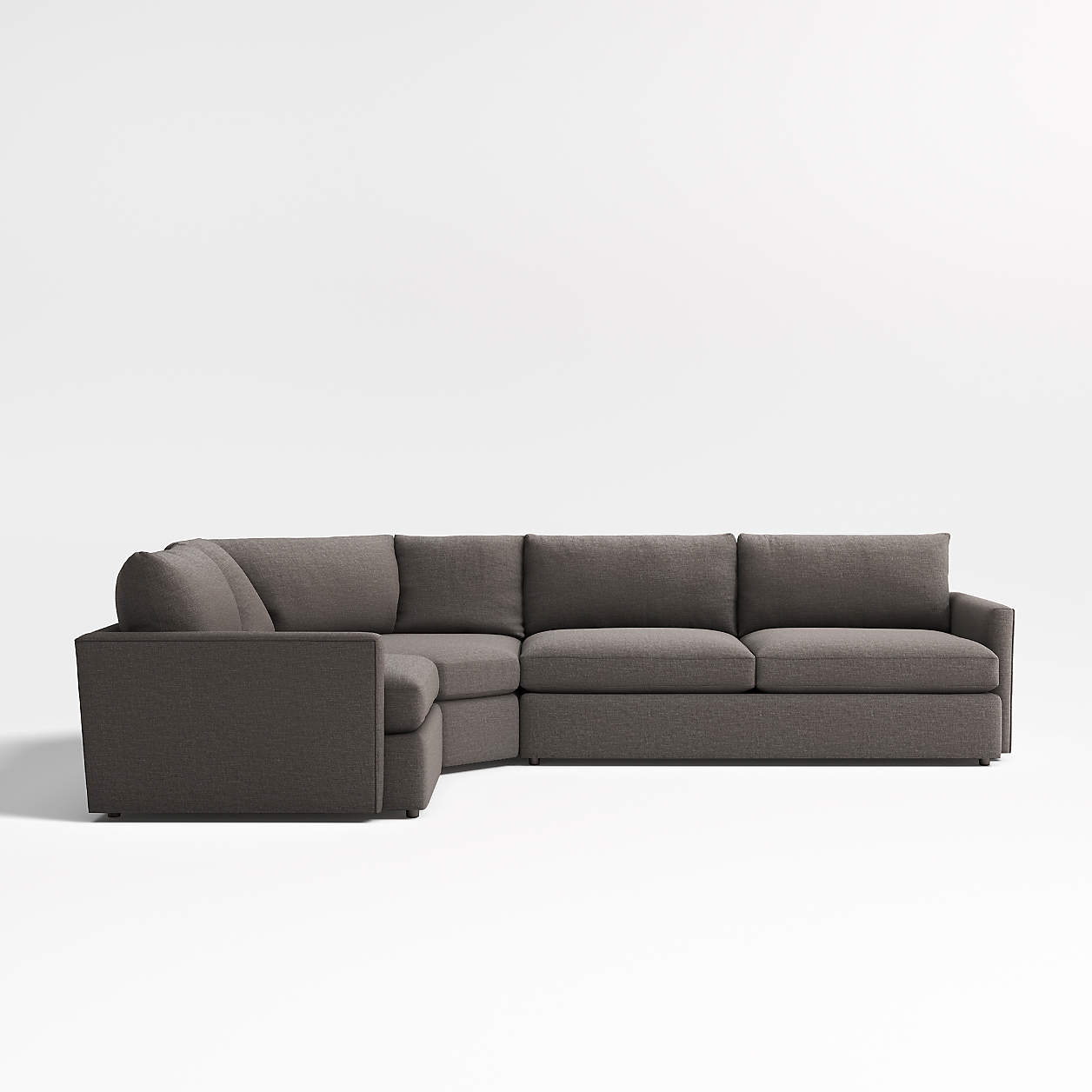 Lounge Deep 3-Piece Wedge Sectional Sofa + Reviews | Crate & Barrel