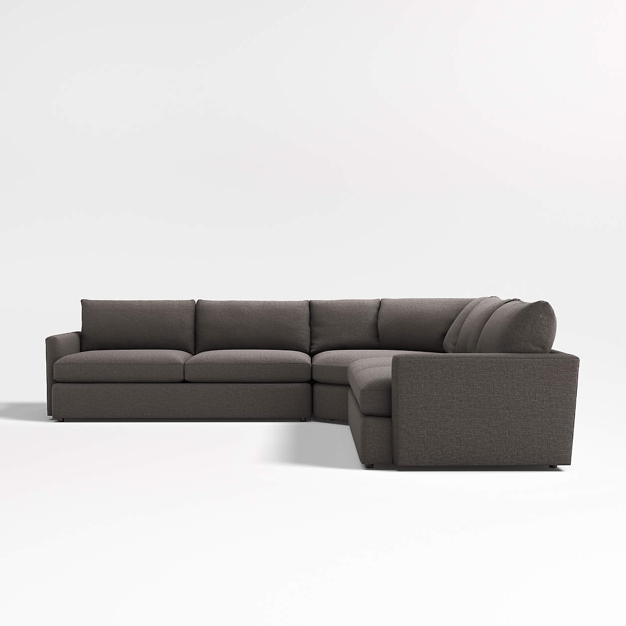 Lounge Deep Wedge 3-Piece Sectional Sofa + Reviews | Crate & Barrel