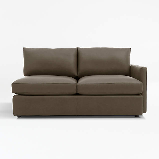 Lounge Deep Leather Apartment Sofa + Reviews | Crate & Barrel