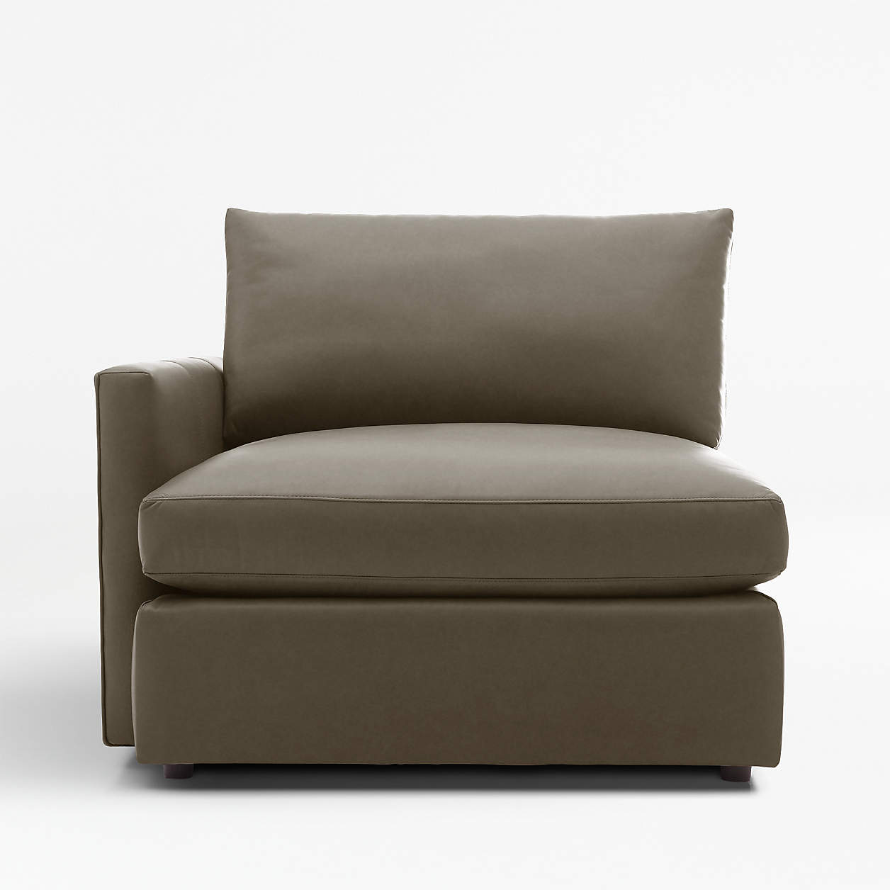 Lounge Leather Left Arm Chair | Crate & Barrel