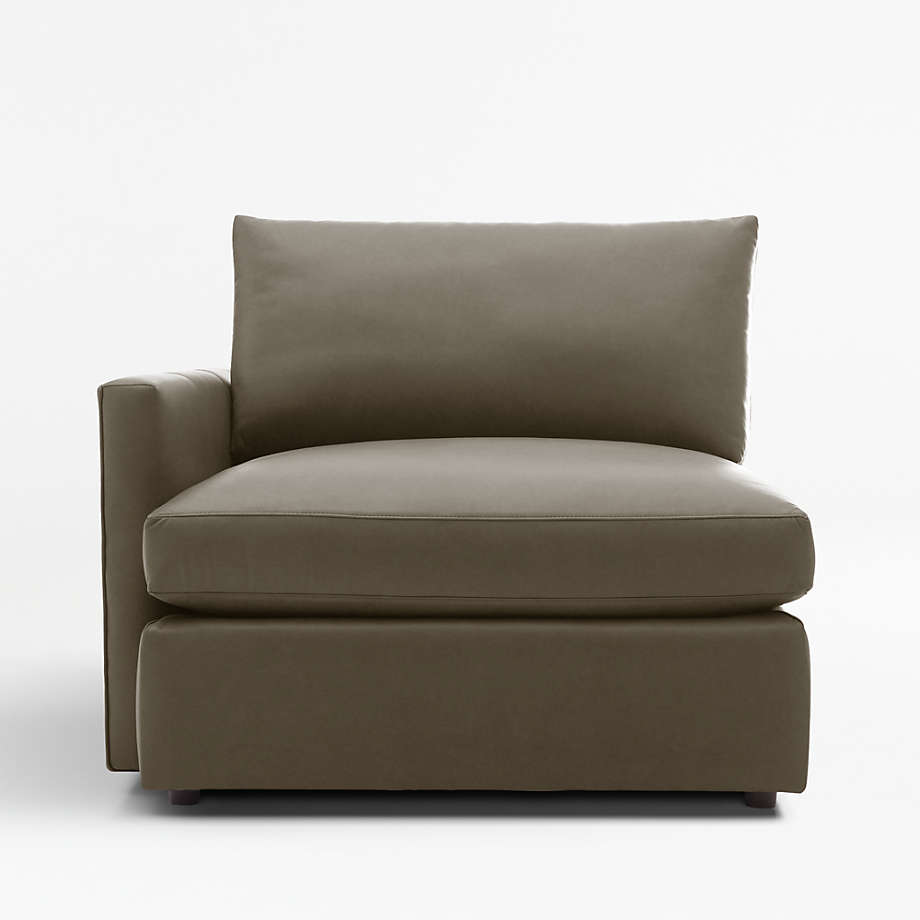 Lounge Leather Left Arm Chair | Crate & Barrel