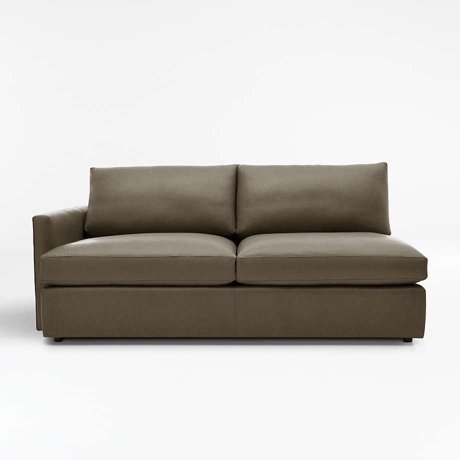 Lounge Leather Left Arm Sofa | Crate & Barrel