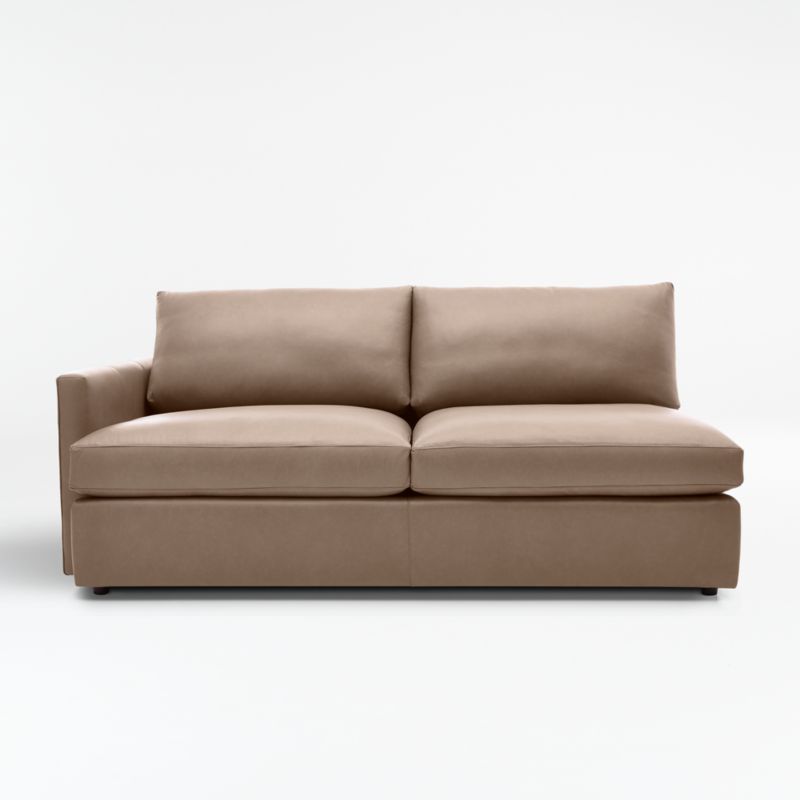 Lounge Leather Left Arm Sofa + Reviews | Crate & Barrel