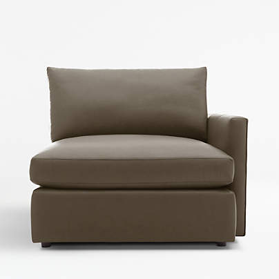 Lounge Leather Left Arm Chair | Crate & Barrel