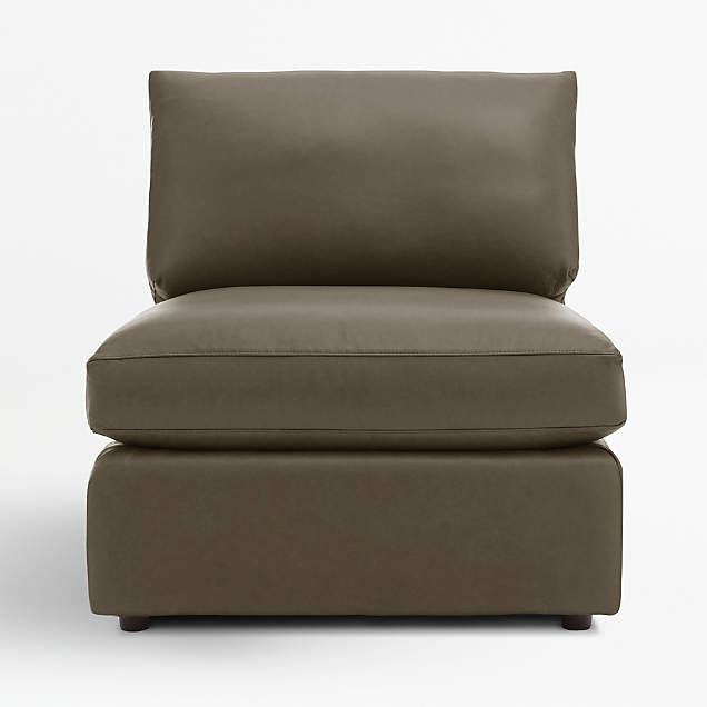 Lounge Leather Left Arm Chair | Crate & Barrel