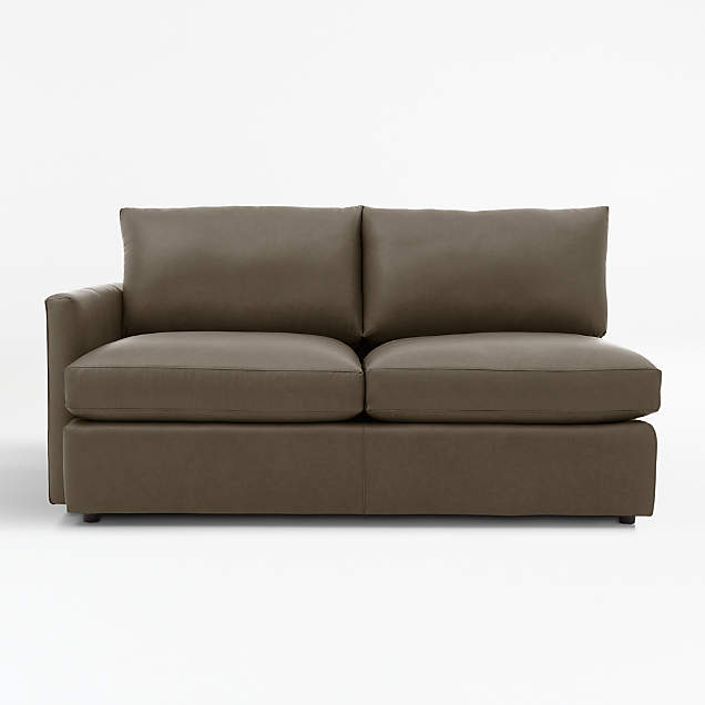 Lounge Leather Left Arm Chair | Crate & Barrel