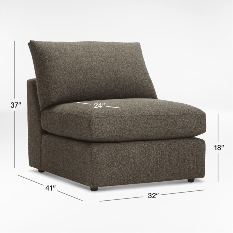 Lounge Armless Chair 32" + Reviews | Crate & Barrel