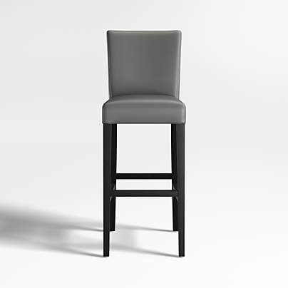 Lowe Café Latte Leather Bar Stool + Reviews | Crate & Barrel
