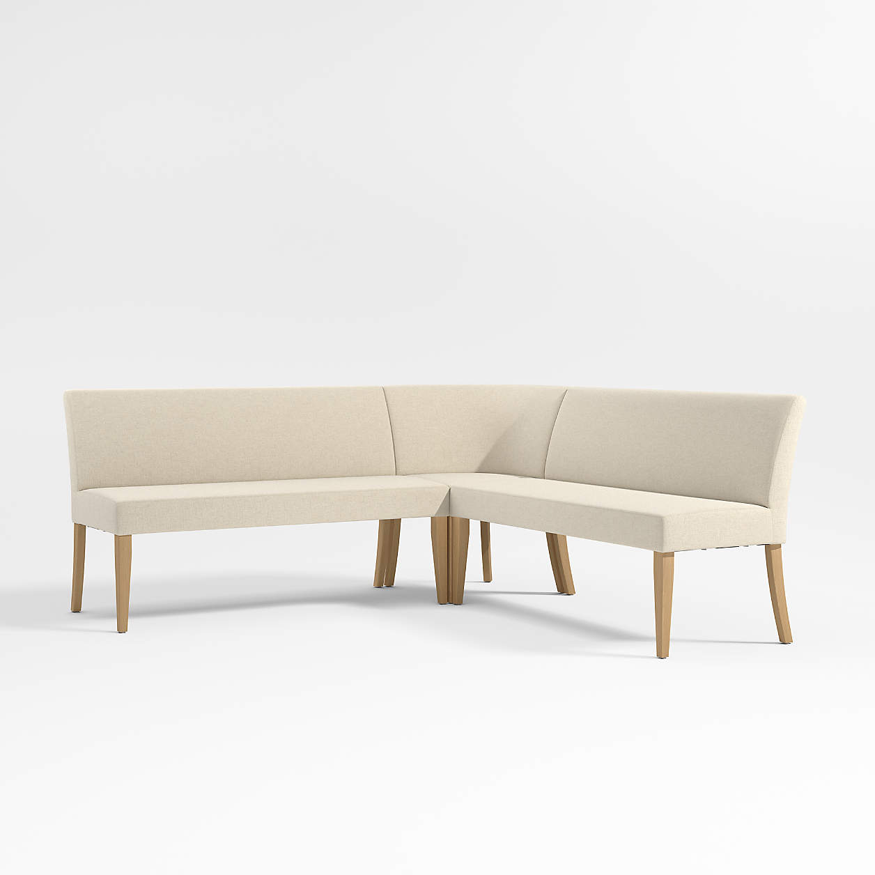 Lowe Ivory Double L-Shaped Dining Banquette + Reviews | Crate & Barrel