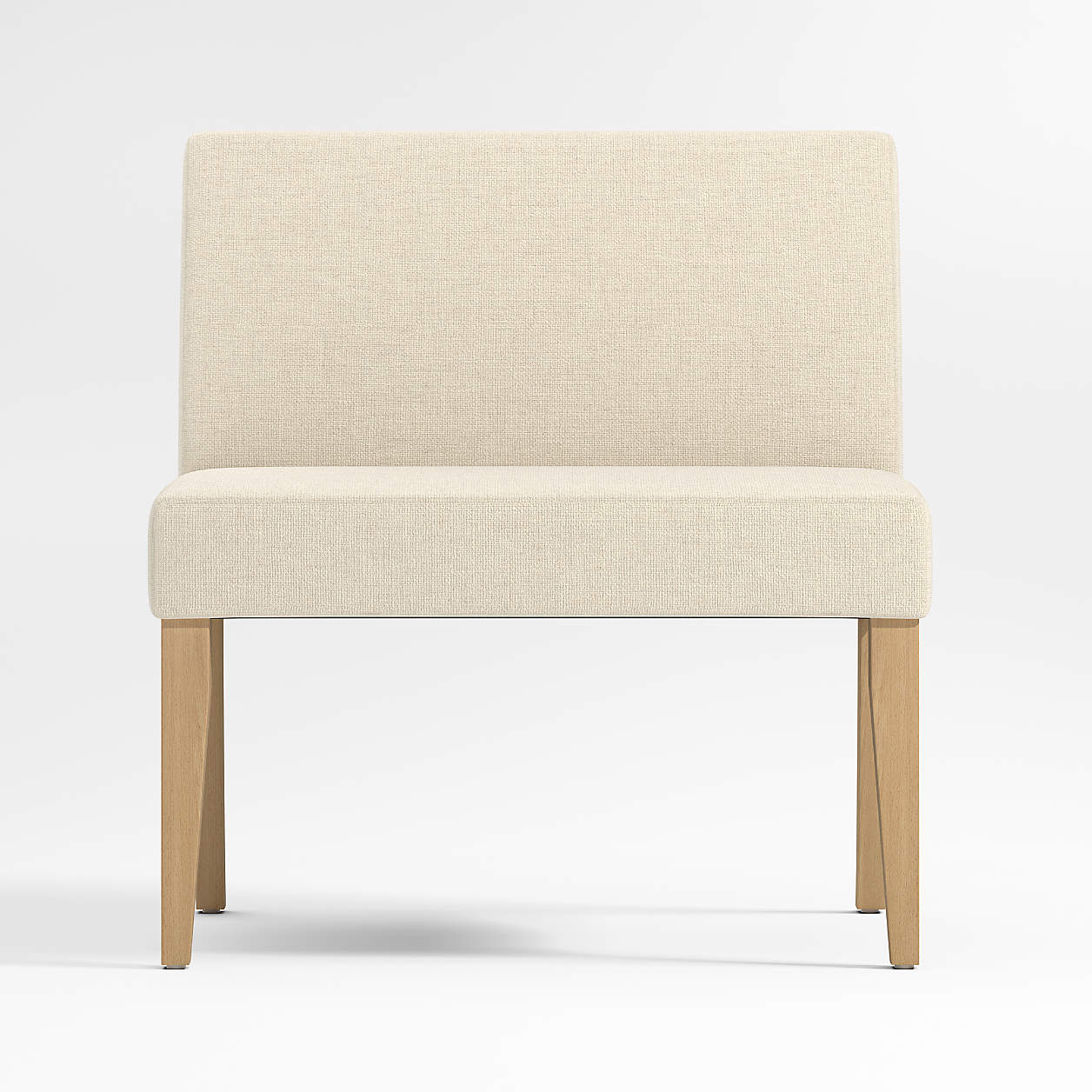 Lowe Ivory Grey Single Dining Banquette Chair + Reviews | Crate & Barrel