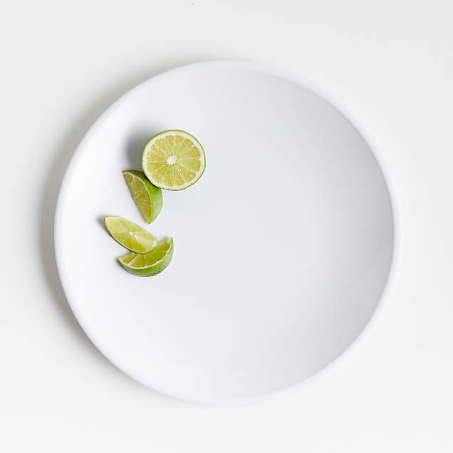 Aspen Rimmed Melamine Dinner Plate + Reviews | Crate & Barrel