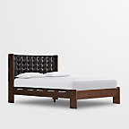 Luton Terra Brown Ash Wood King Bed | Crate & Barrel