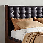 Luton Terra Brown Ash Wood King Bed | Crate & Barrel