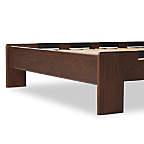 Luton Terra Brown Ash Wood King Bed | Crate & Barrel