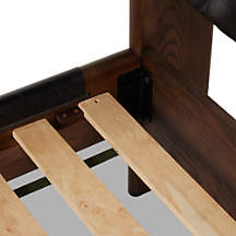 Luton Terra Brown Ash Wood King Bed | Crate & Barrel