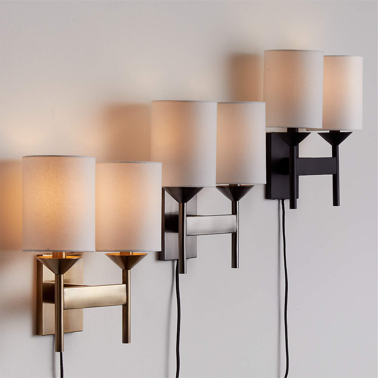 Lyre 2-Light Sconce | Crate & Barrel