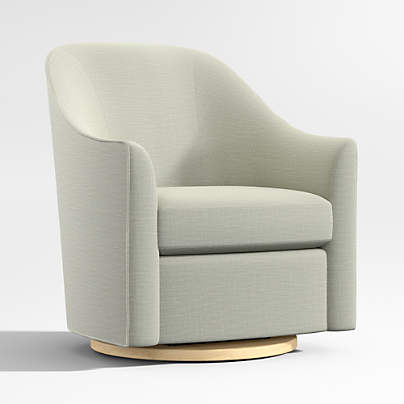 Milo Green Nursery Swivel Glider Chair with Gold Base + Reviews | Crate ...